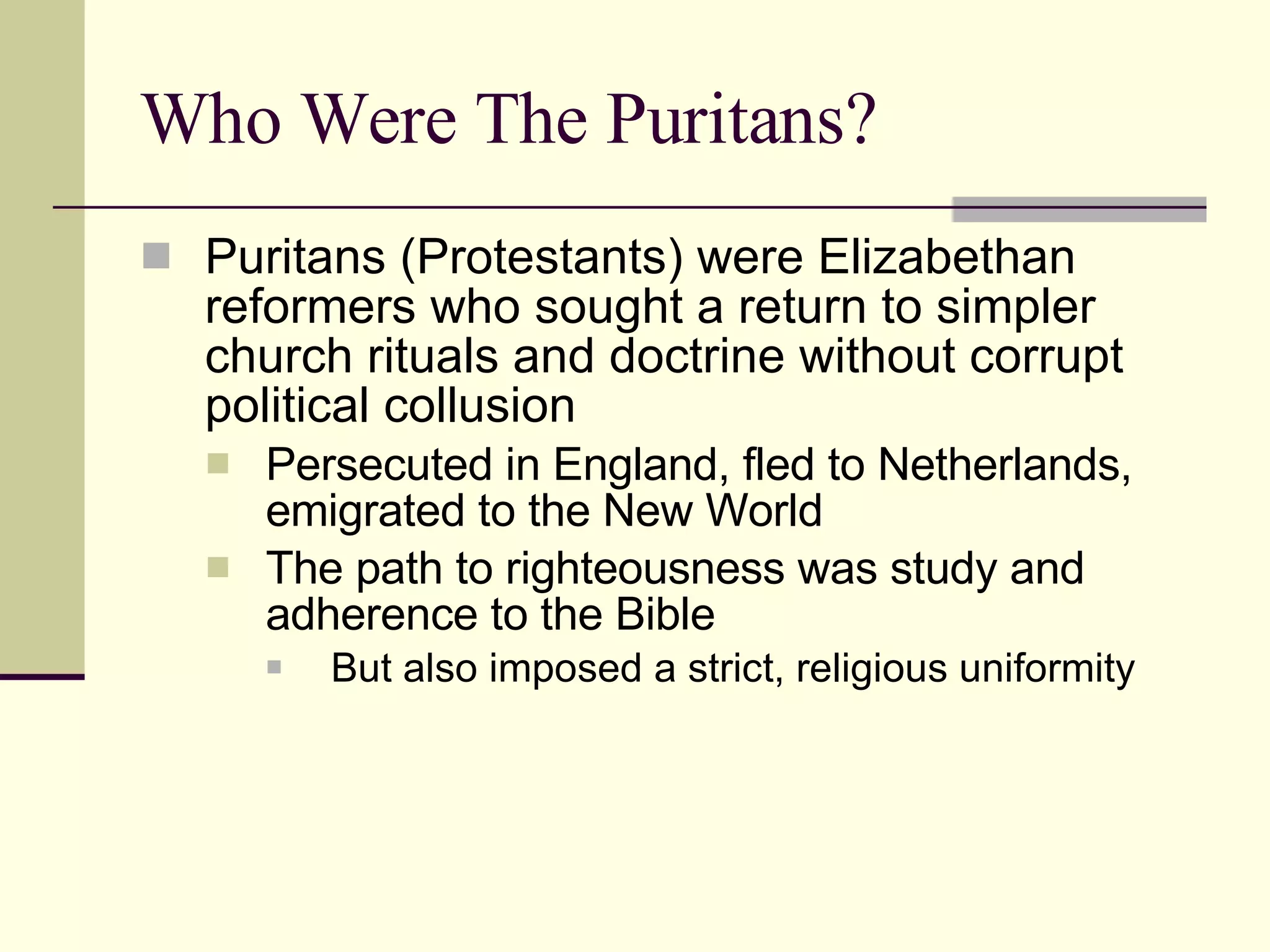 Puritan Intro | PPT