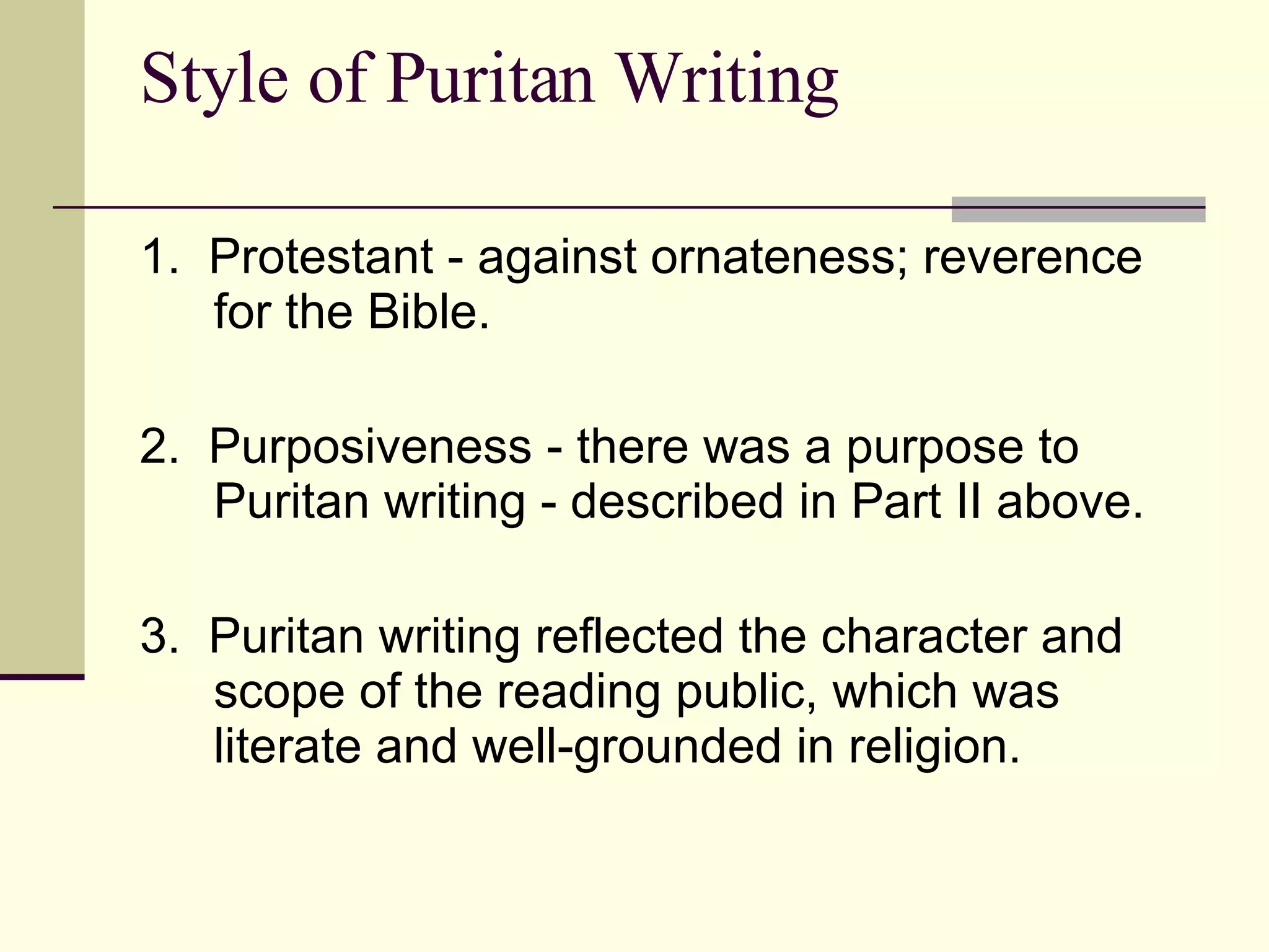 Puritan Intro | PPT | Free Download