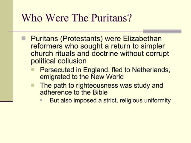 Puritan Intro | PPT