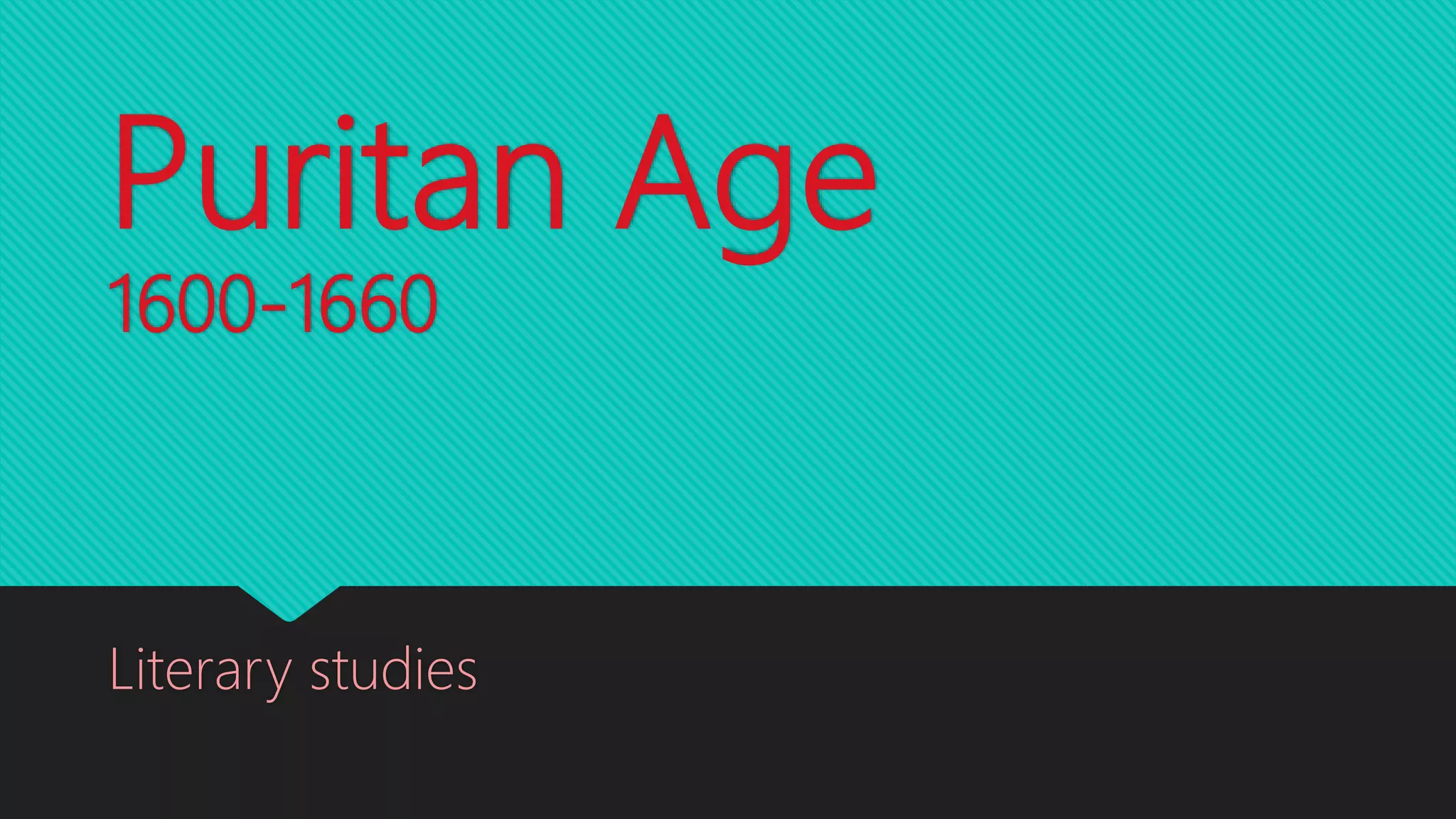 Puritan age | PPTX