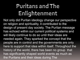 Puritan enlightenment powerpoint | PPT