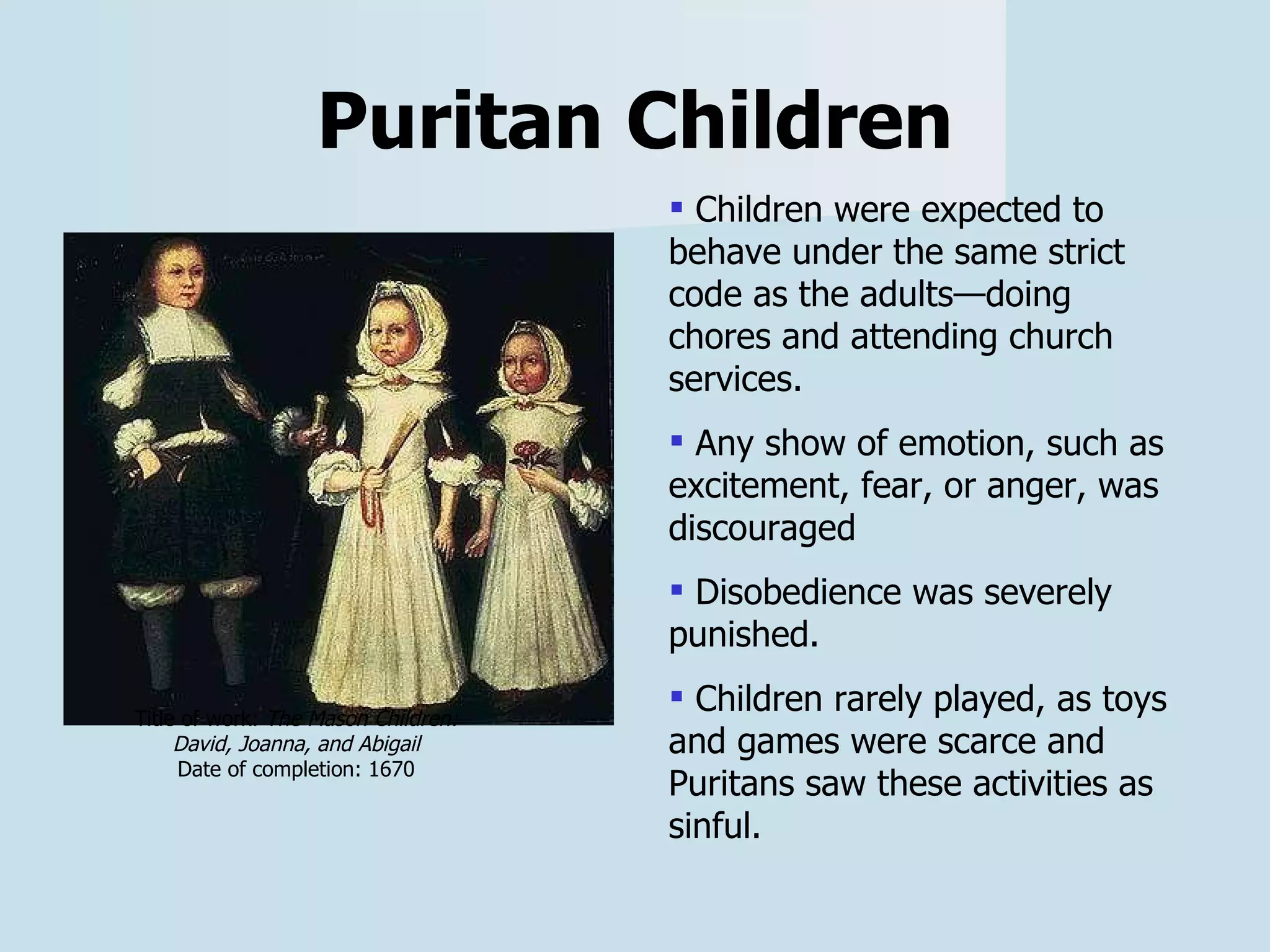 The Puritans in Colonial America | PPT