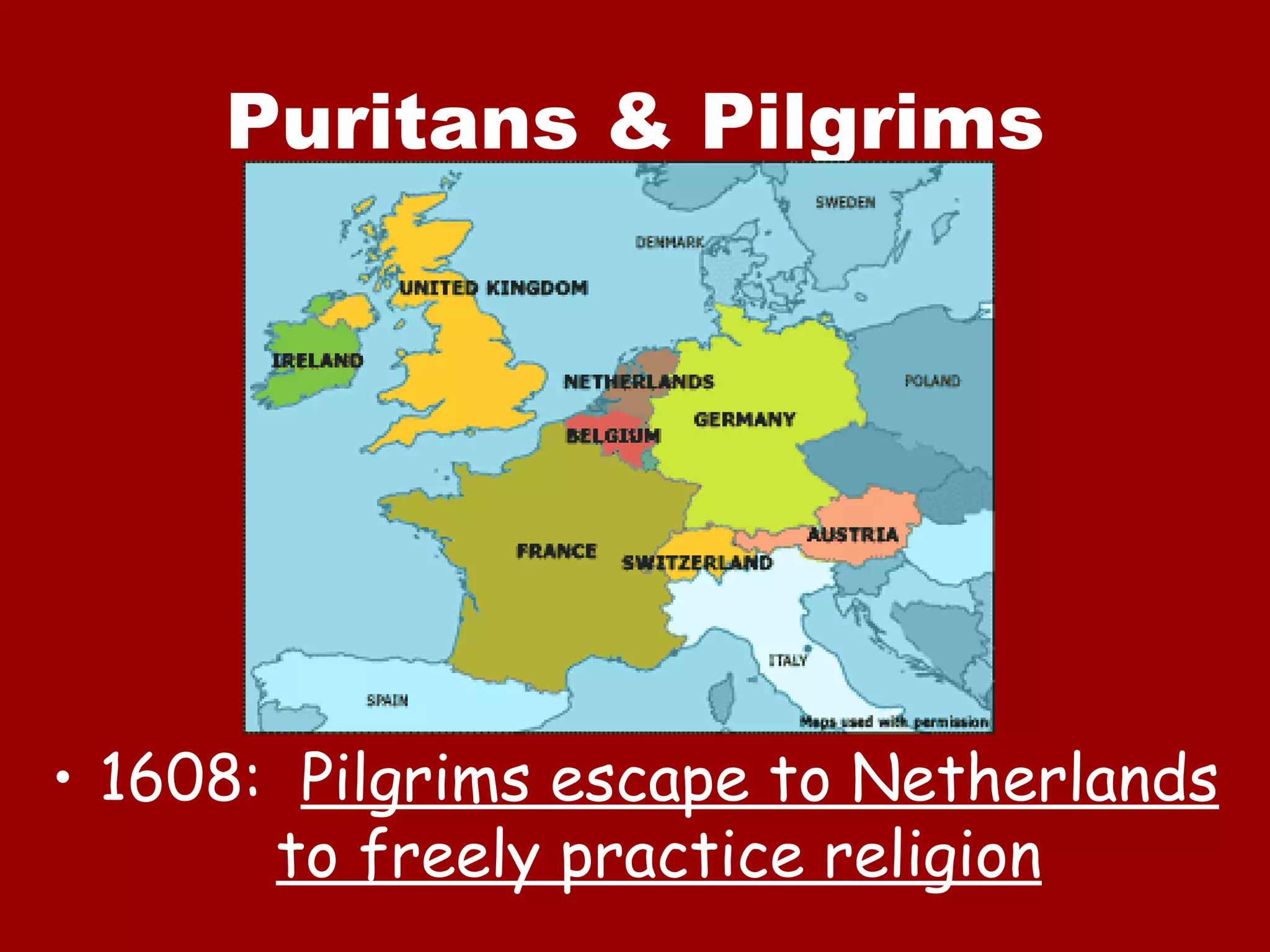 Puritans and pilgrims | PPT