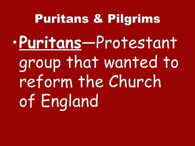 Puritans and pilgrims | PPT