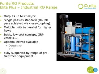 Purite: Water purification capabilities for brewing and distilling | PPTX