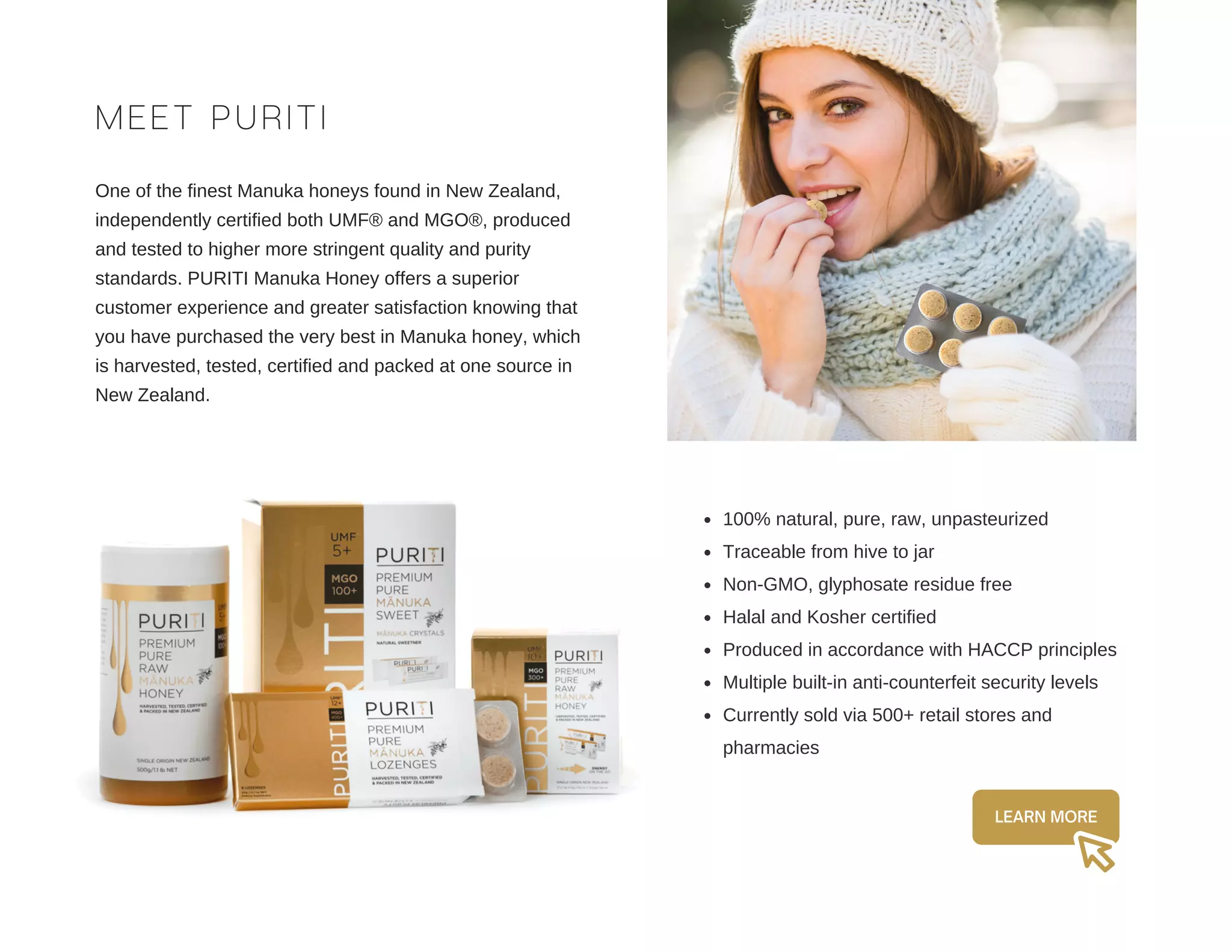 Puriti Manuka Honey - Sell Sheet | PPT