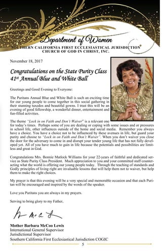 State Purity Ball Journal 2017 - COGIC | PDF