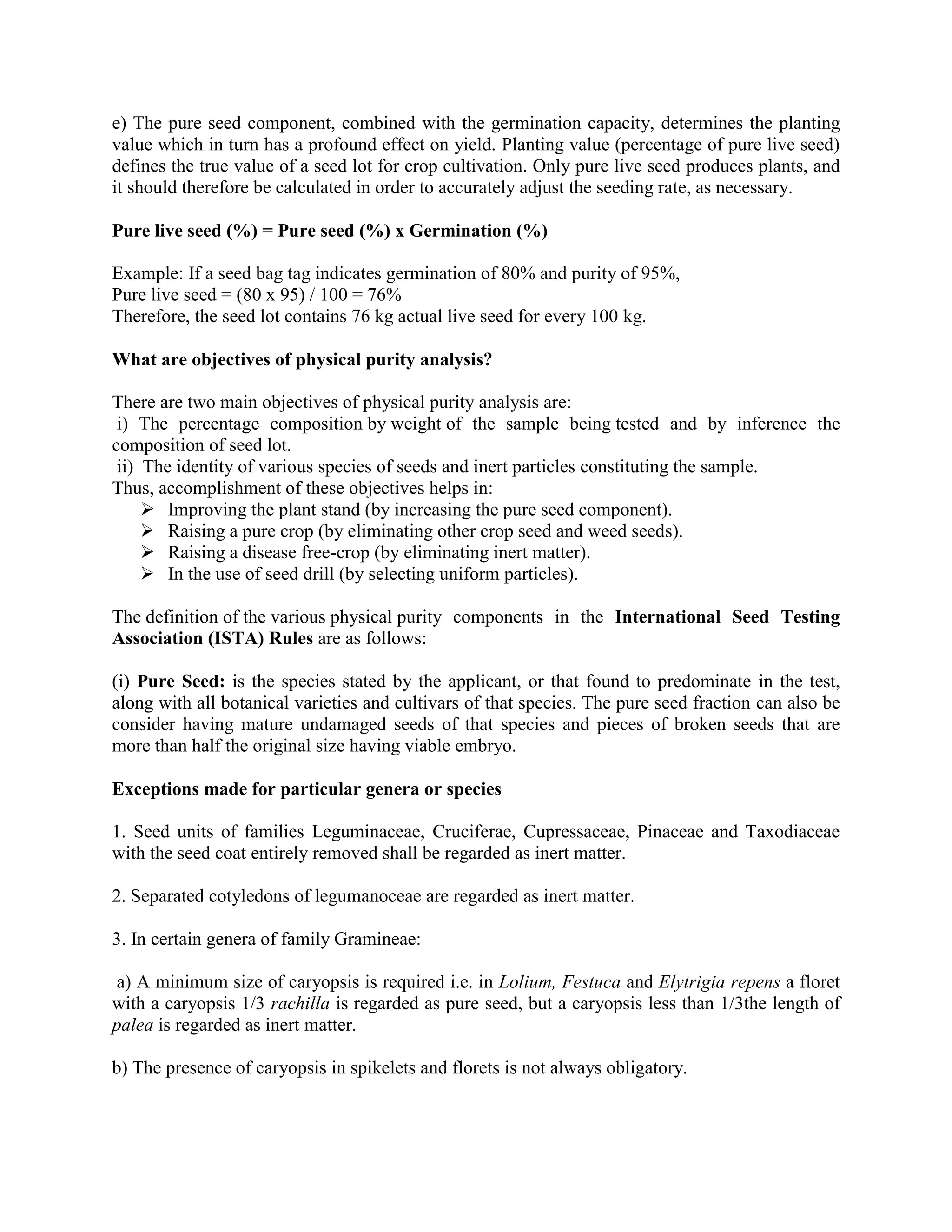 Purity test analysis | PDF