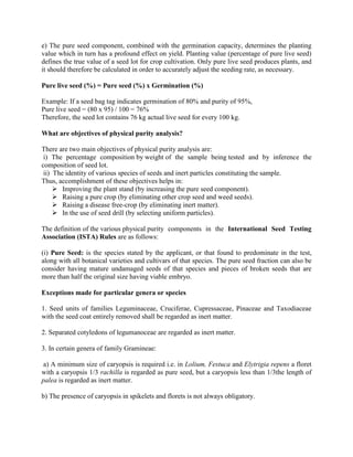 Purity test analysis | PDF