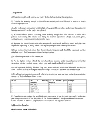 Purity test analysis | PDF