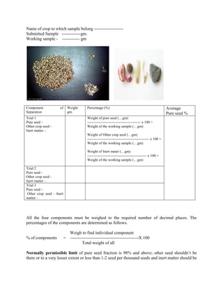 Purity test analysis | PDF