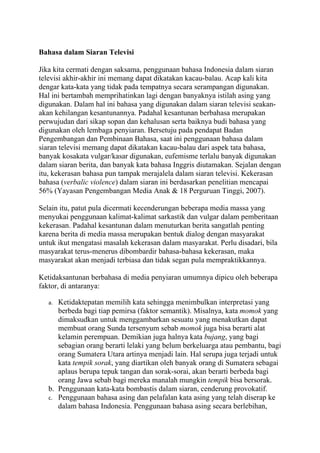 Purnama Suwardi (2011) Kesantunan Berbahasa di Media Penyiaran | DOC