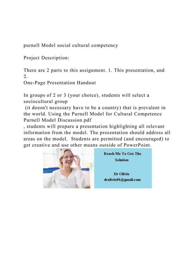 purnell Model social cultural competencyProject Description.docx