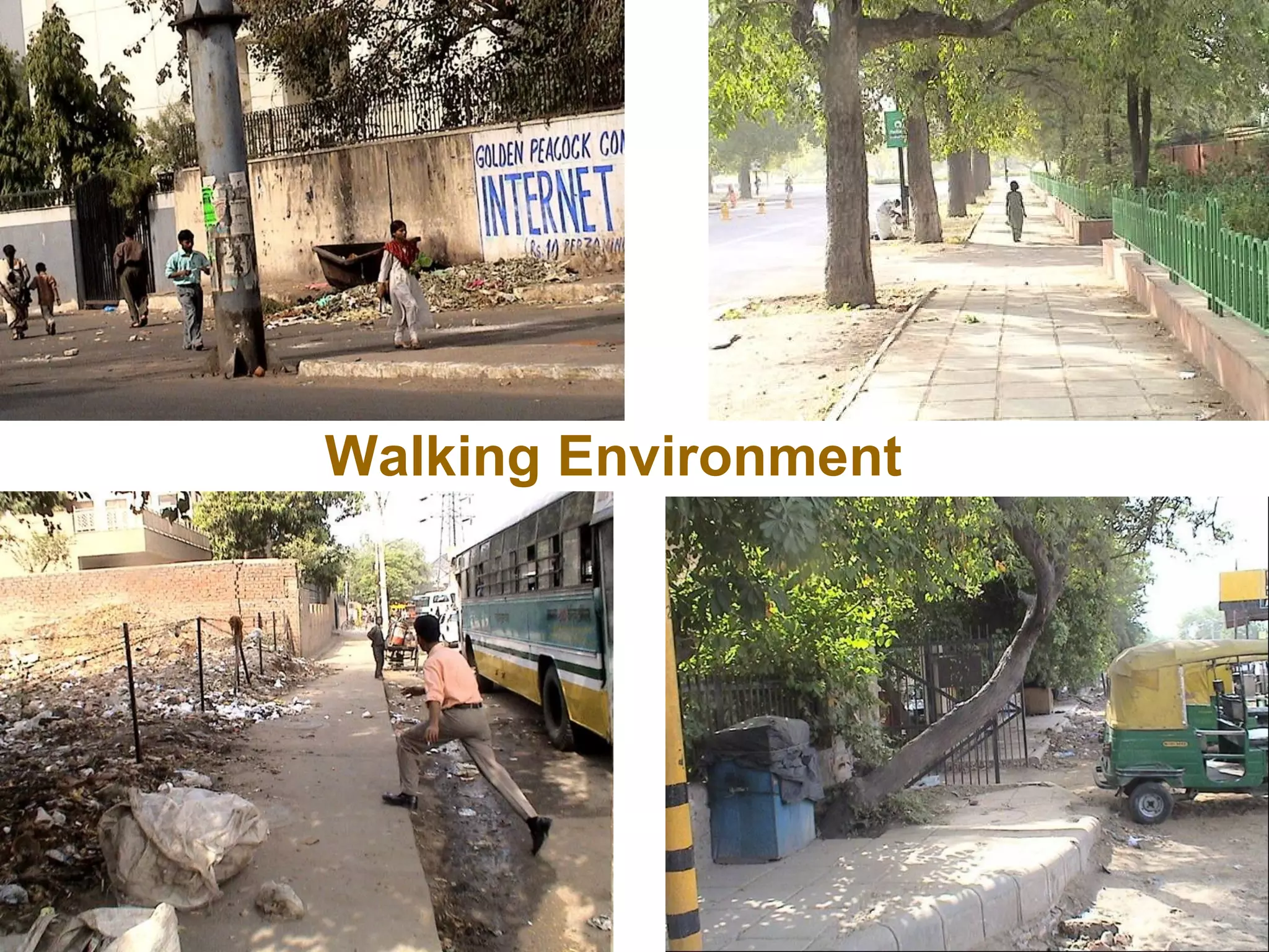Modeling Qualitative Level of Service for Sidewalks in Delhi | PPT