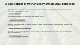 Methanol’s Role in Extracting Natural Pharma Compounds | PPTX