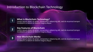 Purple and Blue Professional Gradient Blockchain Technology ...