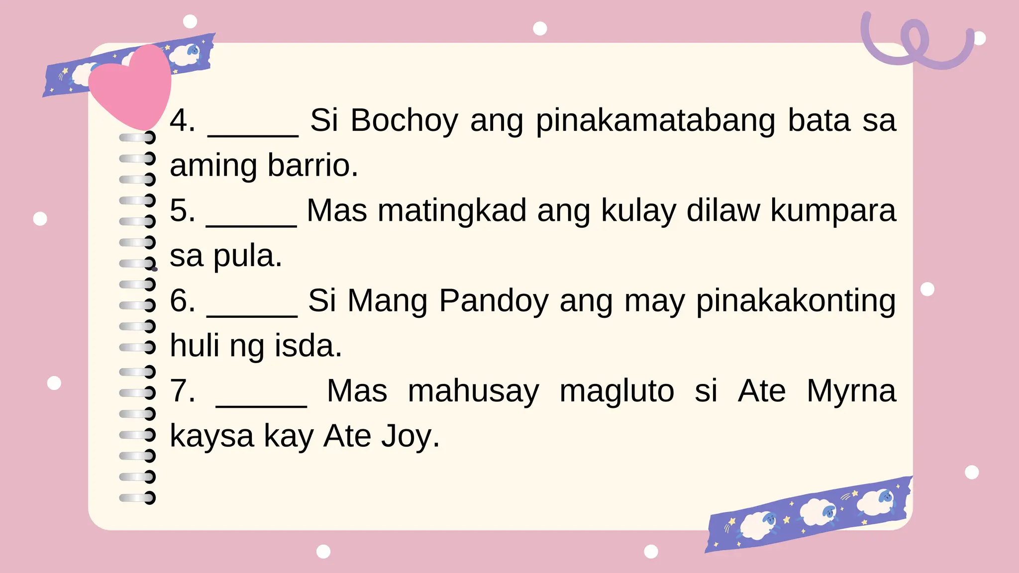 Pang-uring lantaym, Pamhambing at Pasukdol | PDF