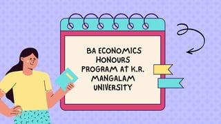 ba economics honours program at K.R. Mangalam University | PDF