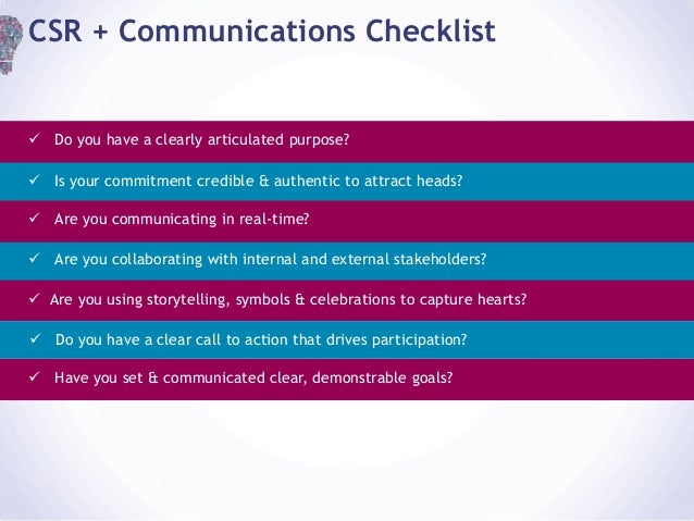 Building CSR Into Your Communications Strategy