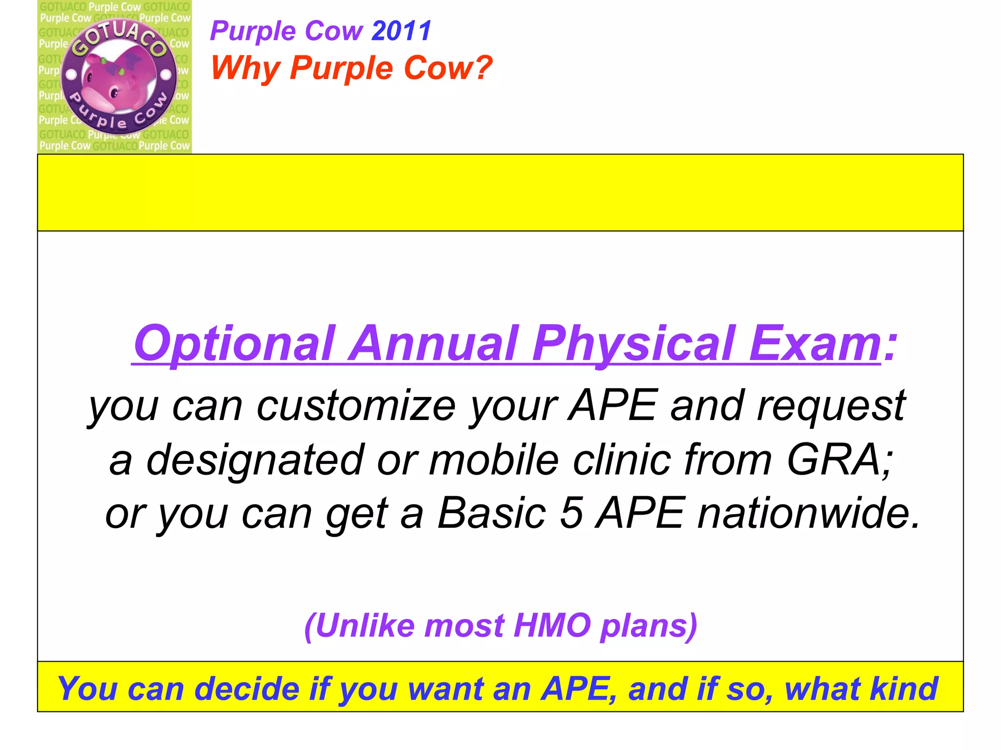 Purple cow 2011 (ape) | PPT