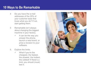 Transform your business by being remarkable | PPT
