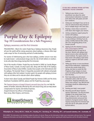 Purple Day Press Release | PDF | Pregnancy | Reproductive Health