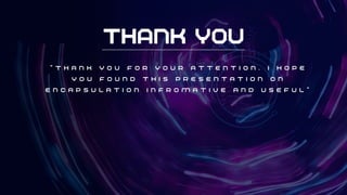 Encapsulation in Python - What encapsulation actually means | .pdf