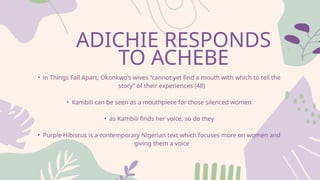 Purple Hibiscus Lectures 2 Power Point Pre | PPTX