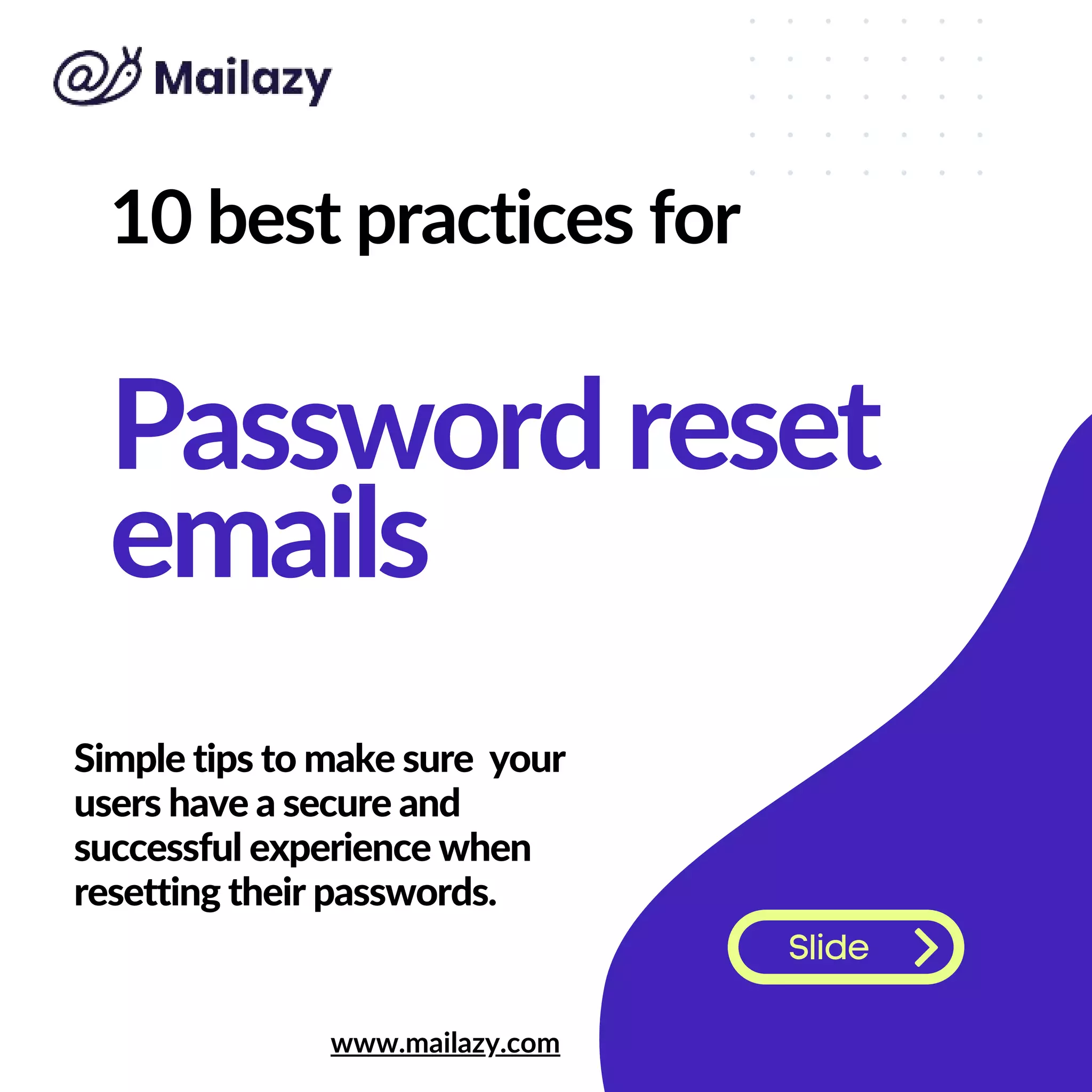 Password reset email best Practices | PDF