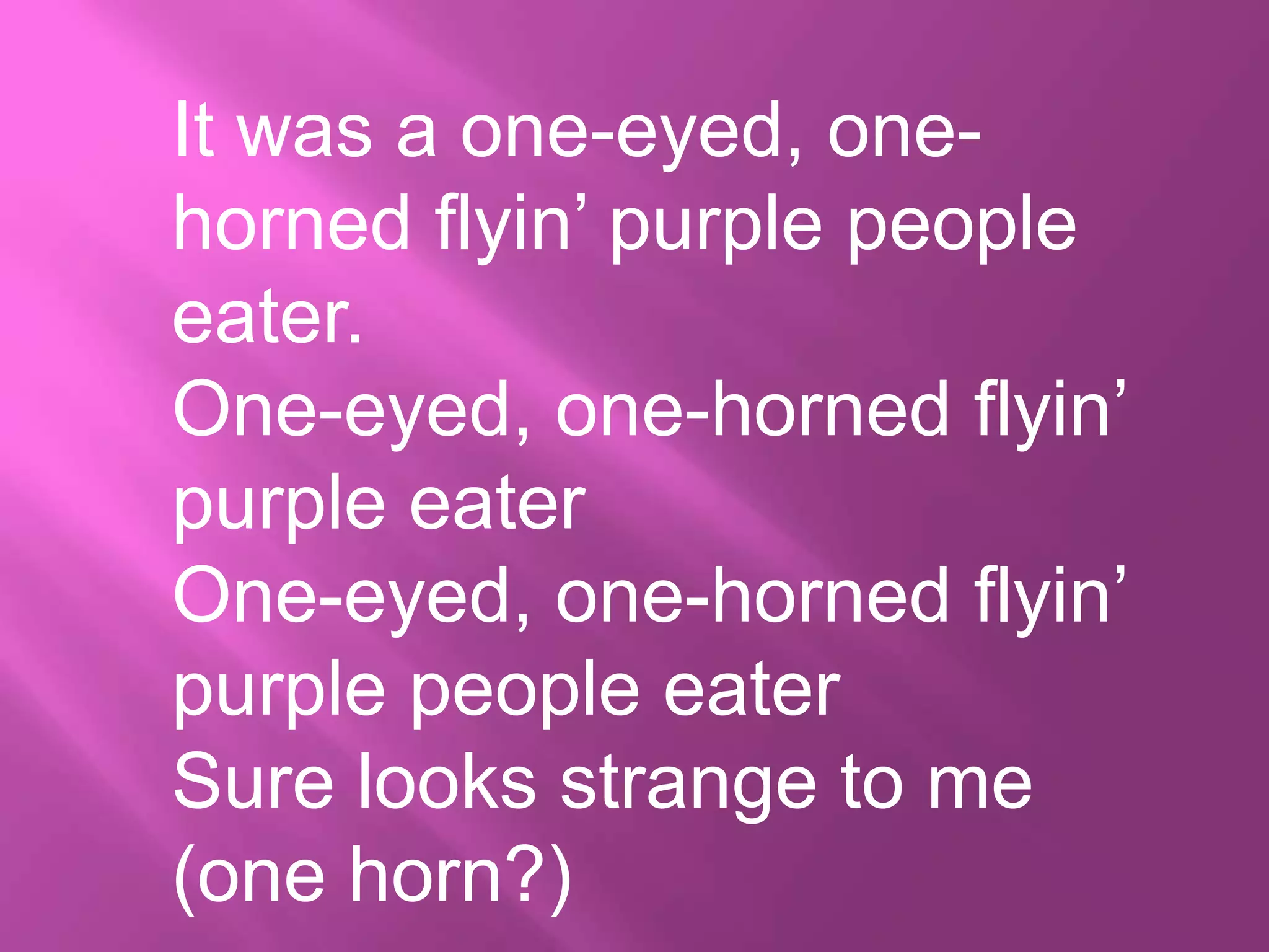 Purple people eater | PPTX
