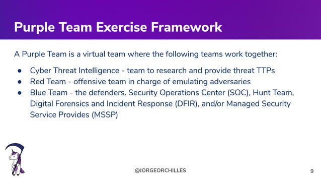 Purple Team Exercise Framework Workshop #PTEF | PPT