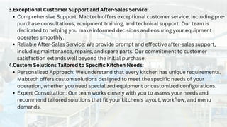 Mabtech commercial kitchen equipments you need | PDF