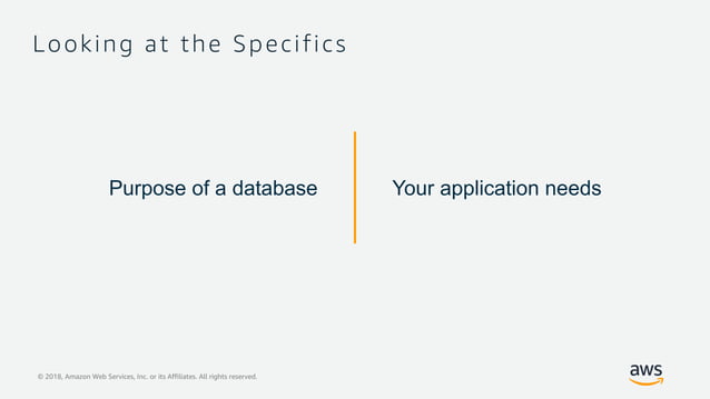 Choosing the Right Database for My Workload: Purpose-Built Databases | PPT