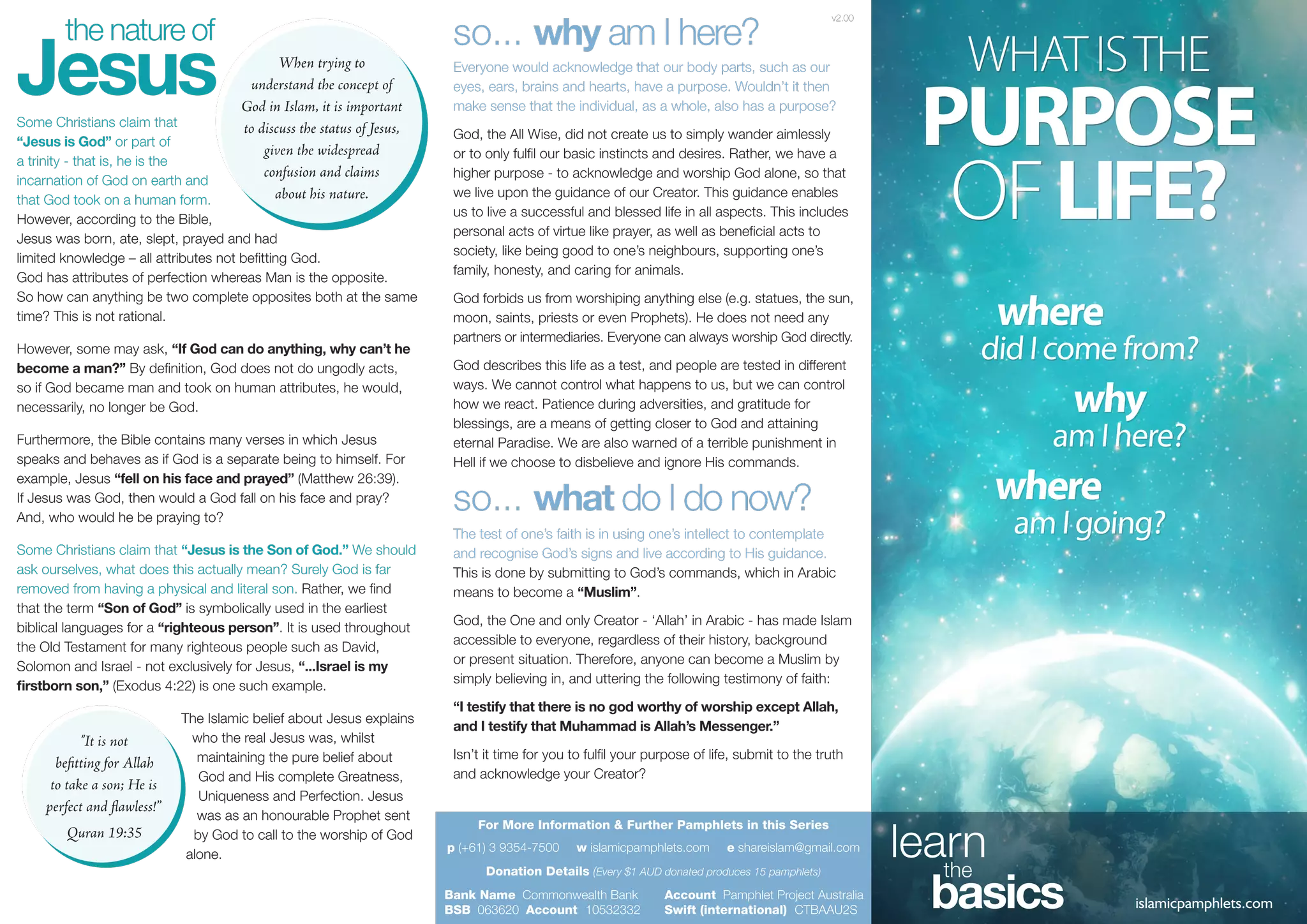 What is the Purpose of our Life ? ( pamphlet ) | PDF