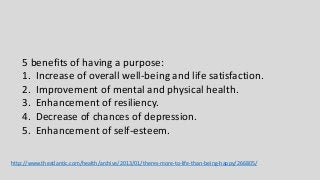 Purpose advantages | PDF | Career Advice | Careers