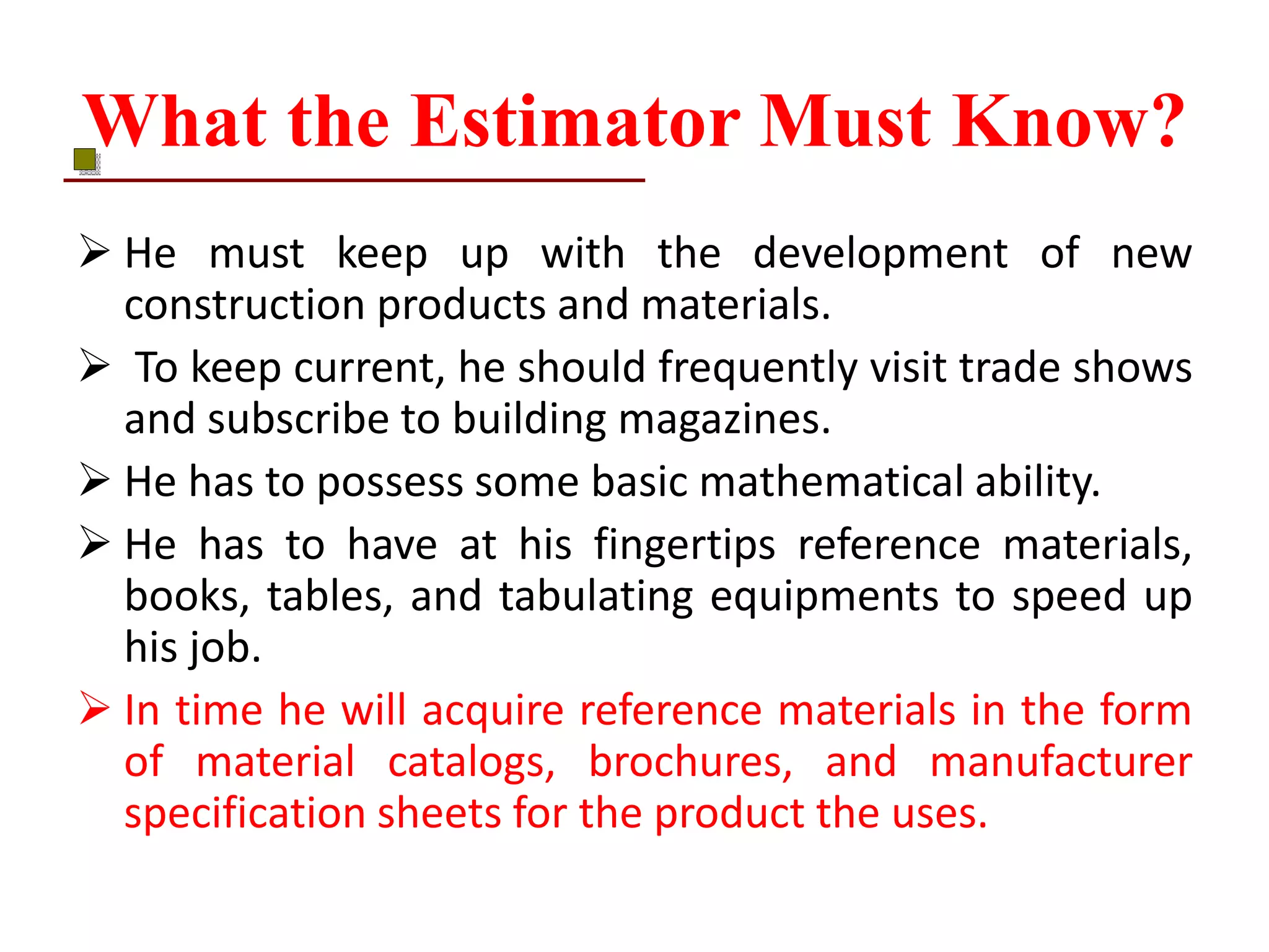 Purpose and importance of estimate | PPTX