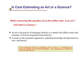 Purpose and importance of estimate | PPTX | Civil Engineering Industry ...