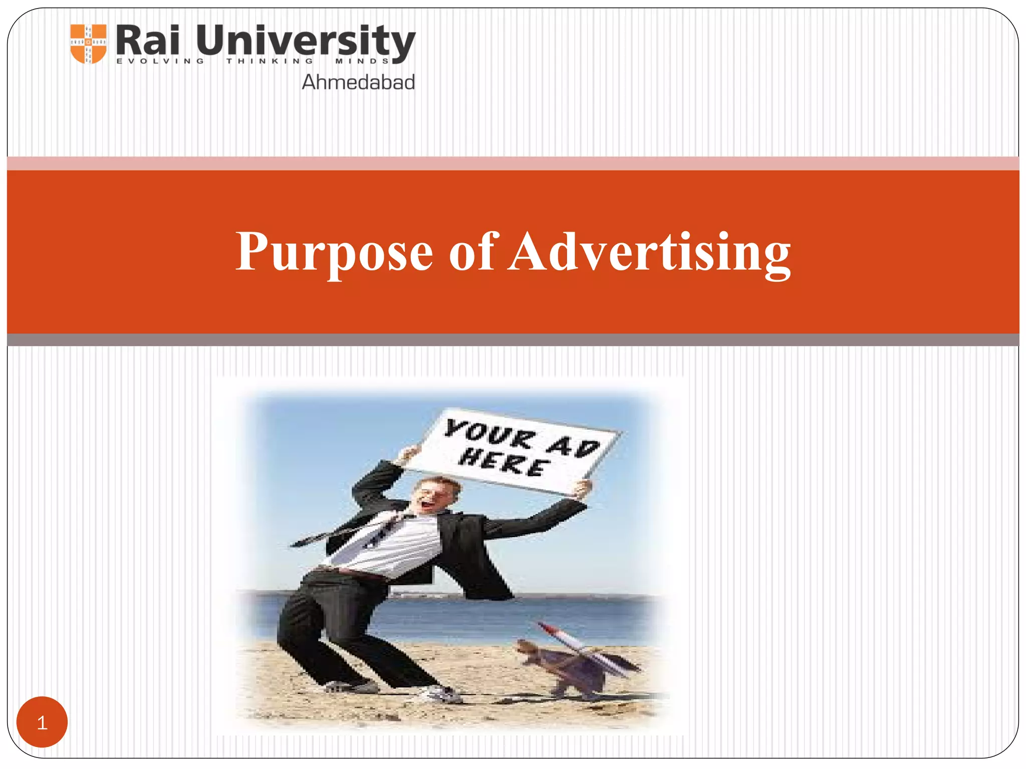 Purpose and objective of advertising, advantages and disadvantages ...