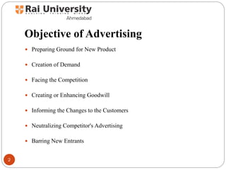 Purpose and objective of advertising, advantages and disadvantages ...