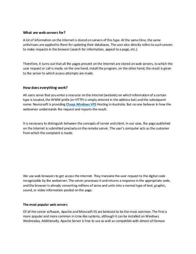 Purpose And Principles Of Web Server And Application Server Pdf Web Hosting Internet