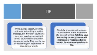 Purpose, audience, tone, and content | PPTX