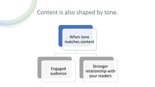 Purpose, audience, tone, and content | PPTX