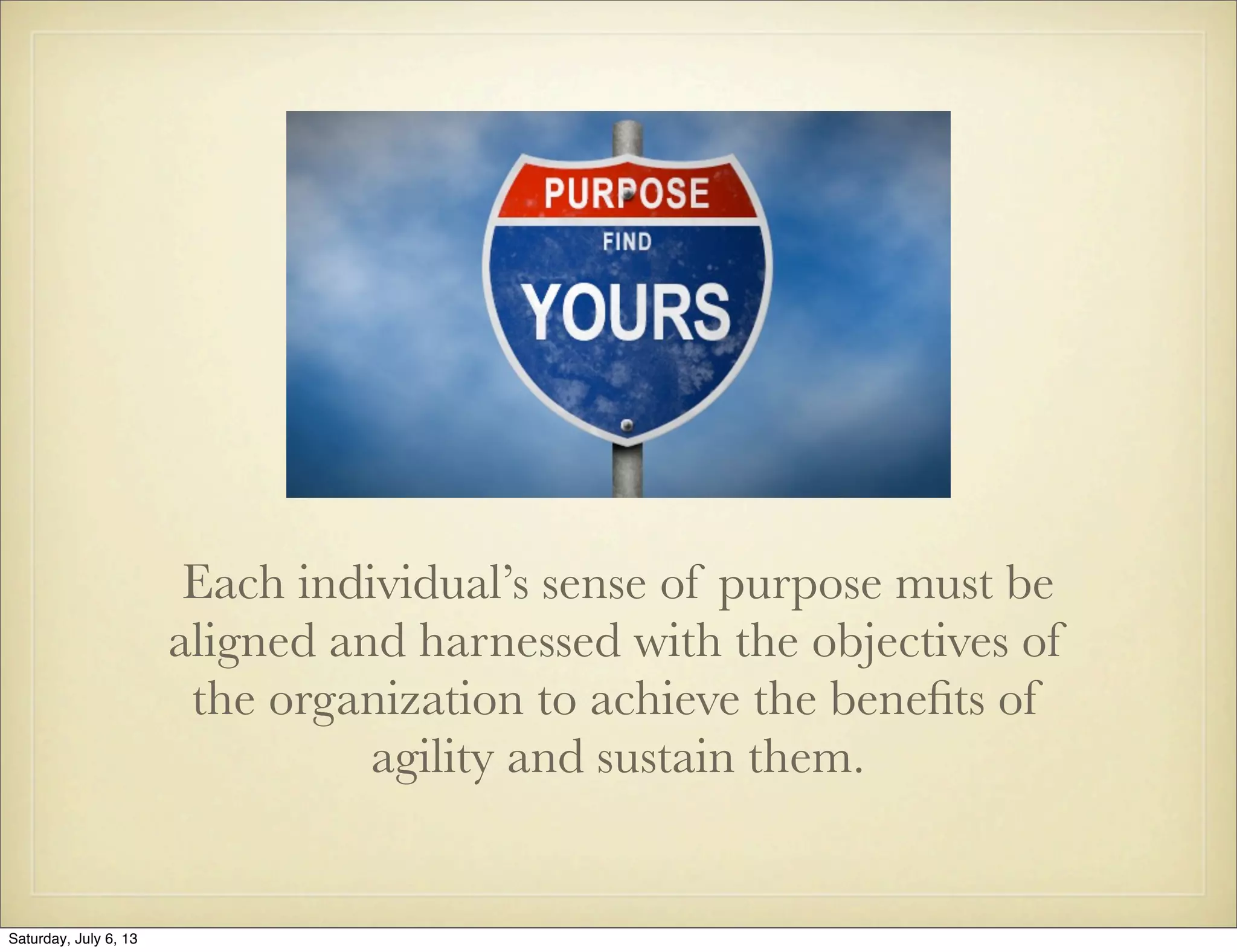 Purpose driven agile | PDF