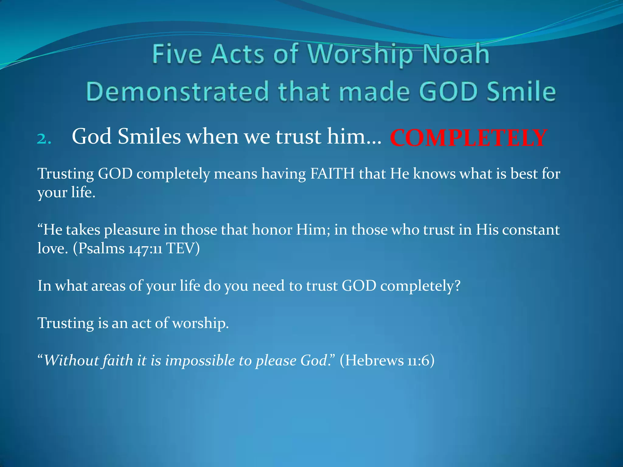 Purpose Driven Life - Day 9 What Makes God Smile | PPTX