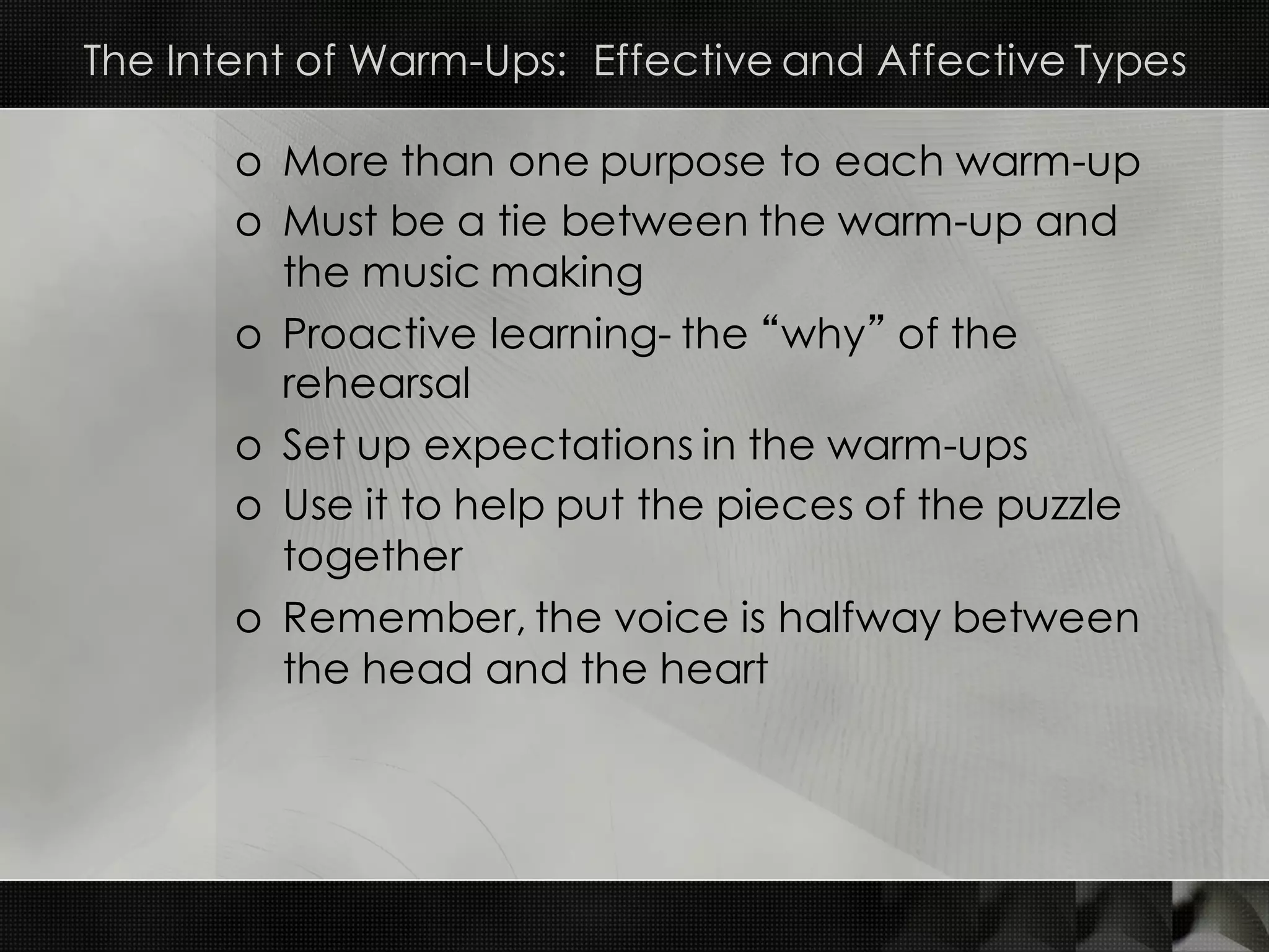 Purpose Driven Choral Wam-ups | PDF