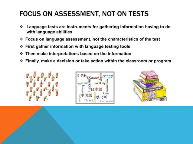 Purposeful language assessement | PPT