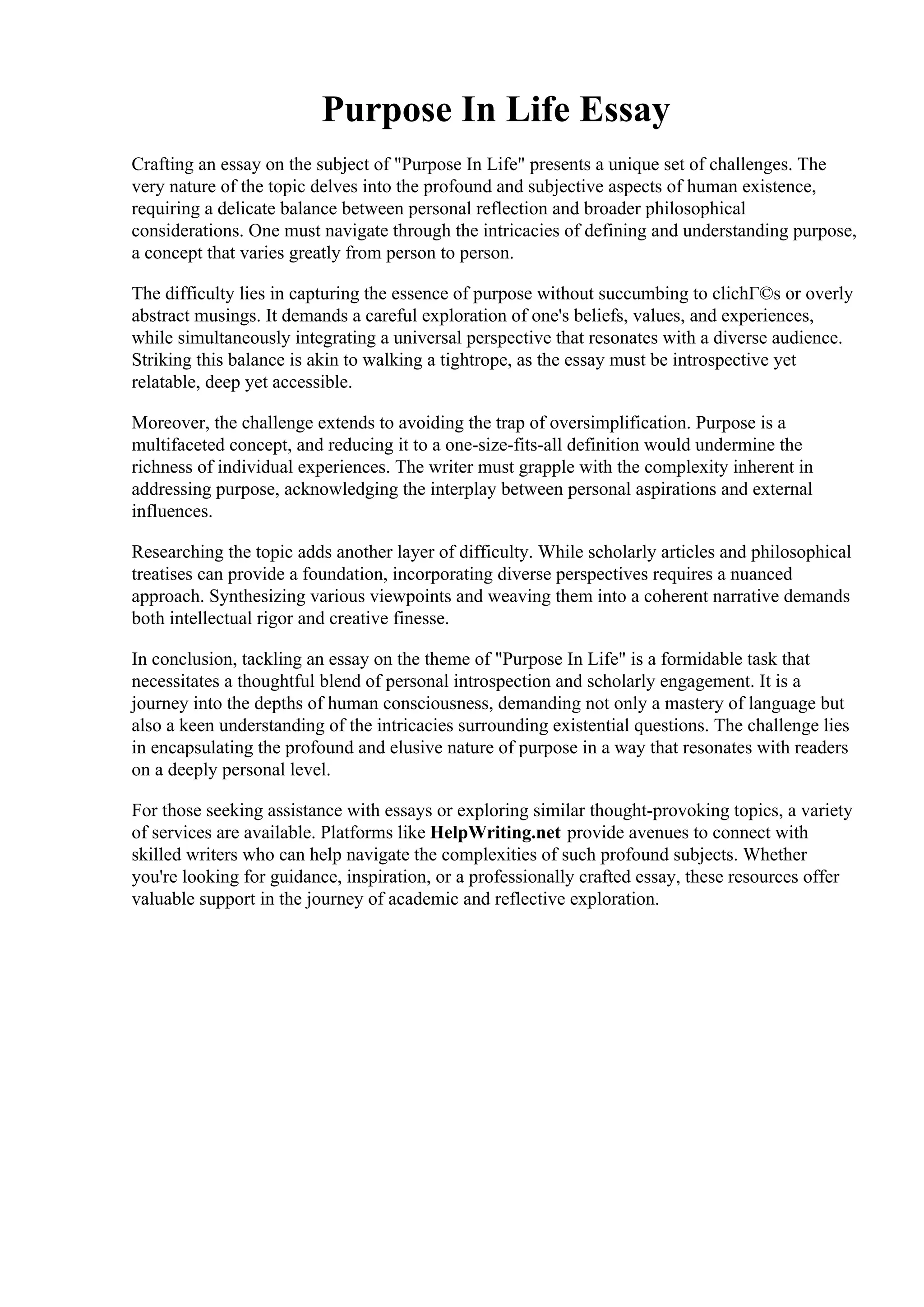 Purpose In Life Essay.pdf