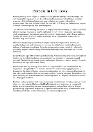 Purpose In Life Essay.pdf