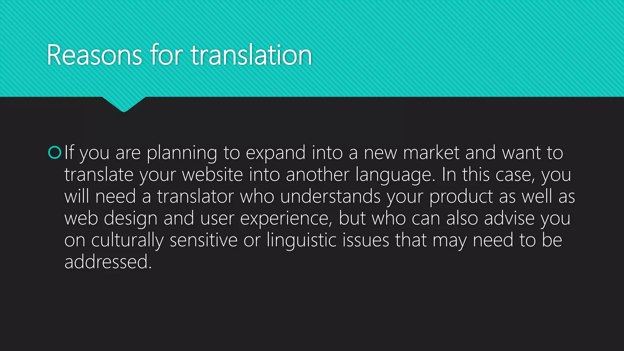 Translation: purpose in practice | PPTX