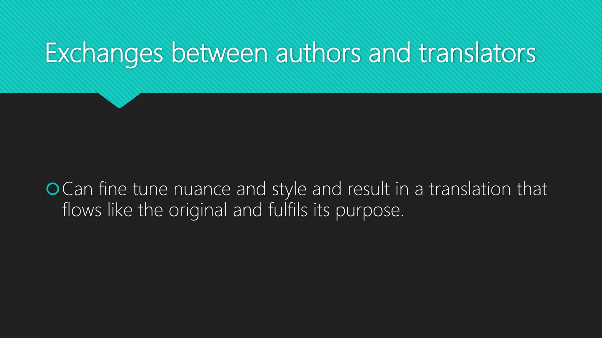 Translation: purpose in practice | PPTX